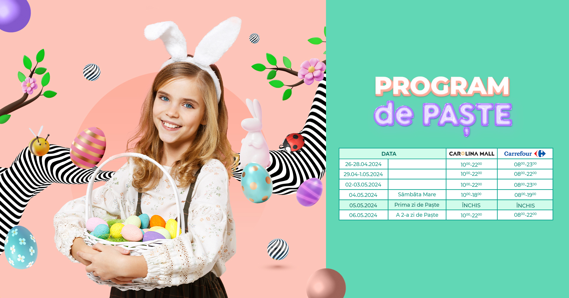 Programul de Paști, la Carolina Mall - Carolina Mall - Carolina Mall